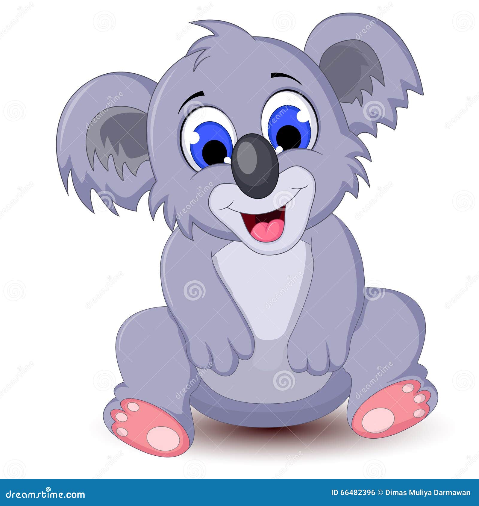 Cartoon koala sitting stock illustration. Illustration of clip - 66482396