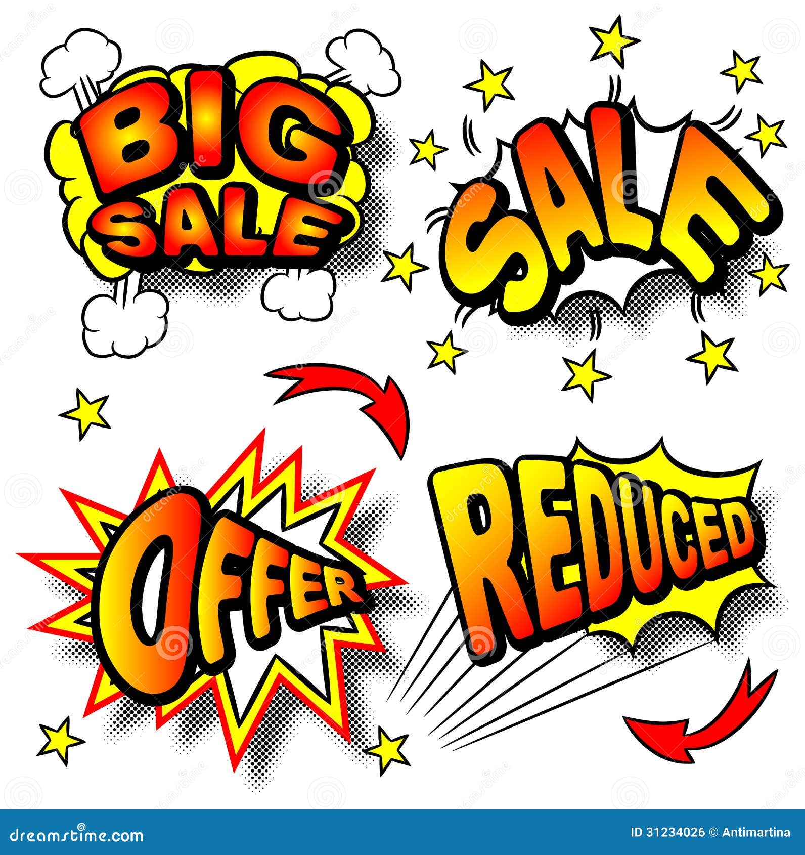 Cartoon labeling stock vector. Illustration of price - 31234026