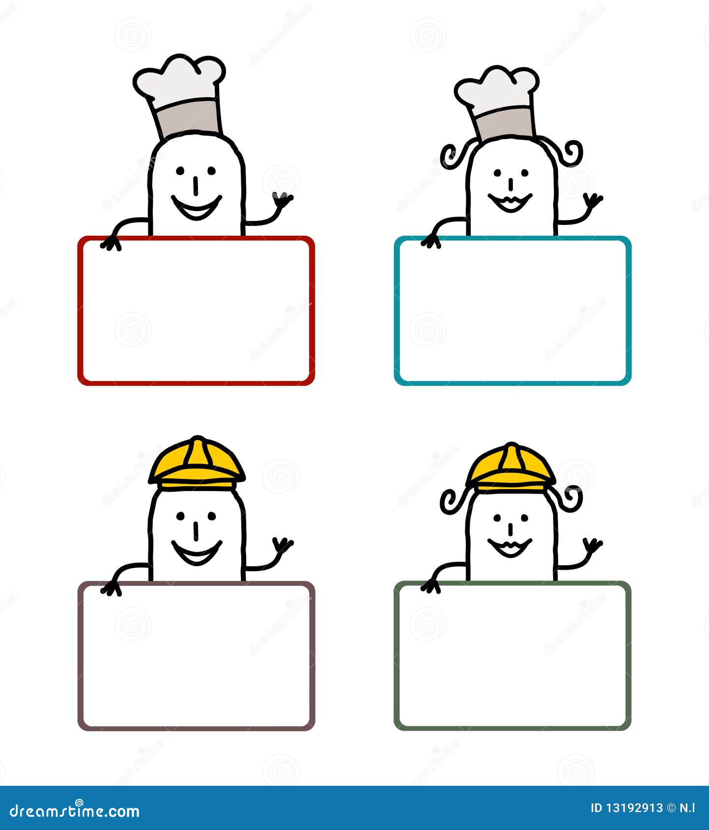 Cartoon Labels Set Isolated Transparent Background | CartoonDealer.com ...