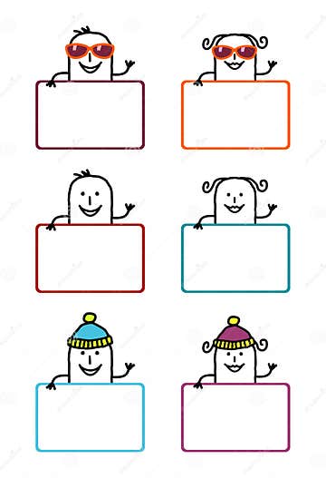 Cartoon labels 5 stock vector. Illustration of cartoon - 13192947