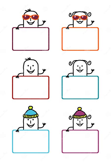 Cartoon labels 5 stock vector. Illustration of cartoon - 13192947