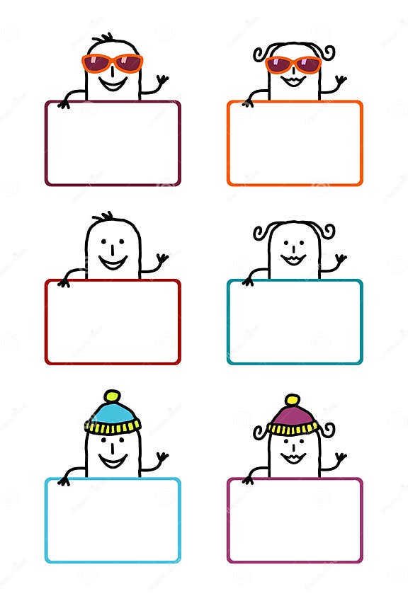 Cartoon labels 5 stock vector. Illustration of cartoon - 13192947