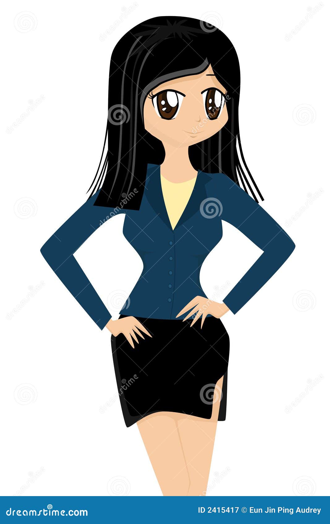 Cartoon Lady In Business Suit Vector Illustration | CartoonDealer.com ...