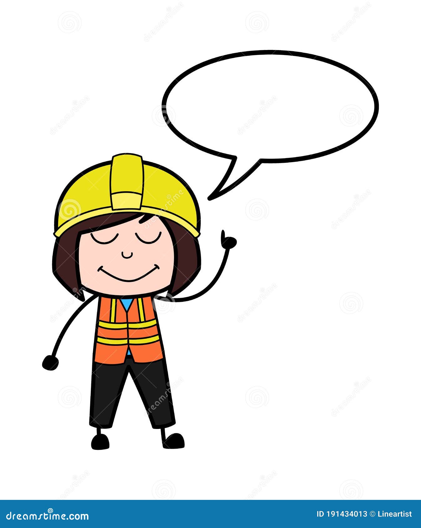 Fireman Speaking In Megaphone Wear Uniform And Helmet. Cartoon Vector ...