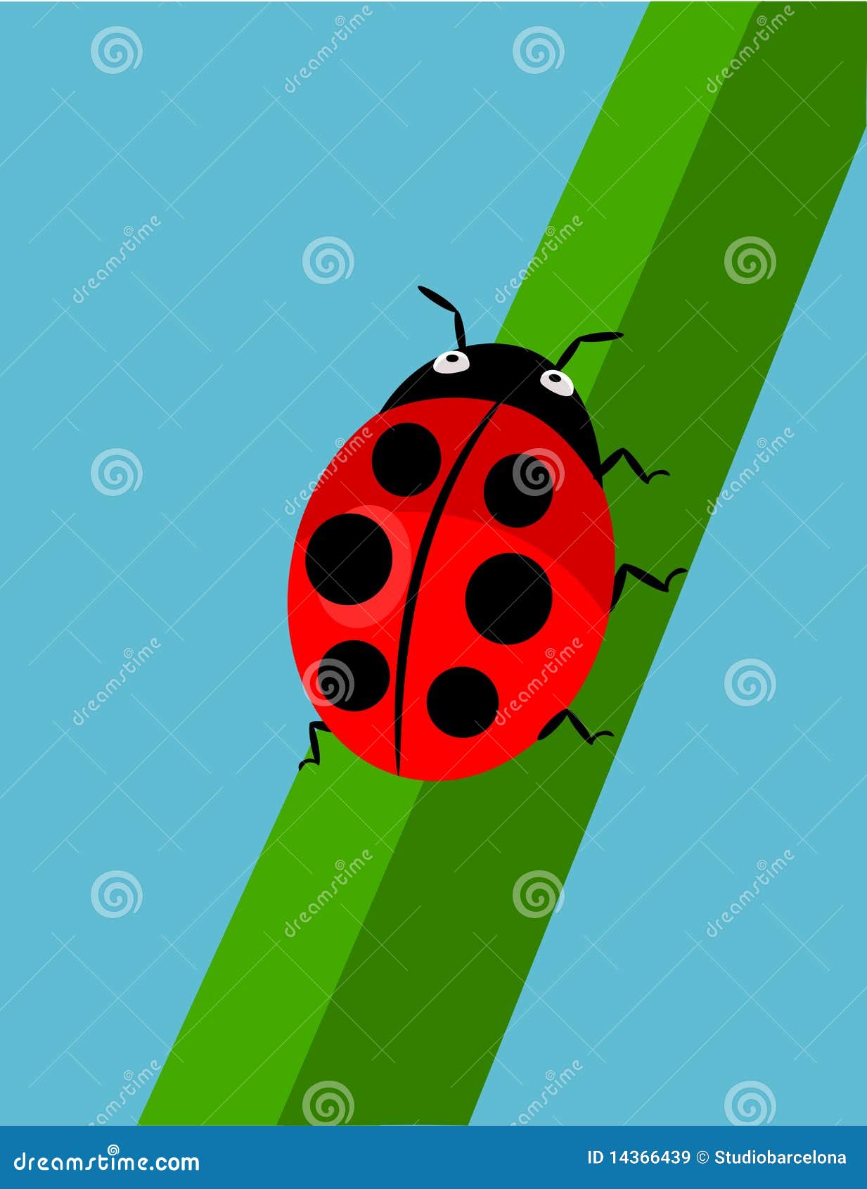 Cartoon Ladybug stock vector. Illustration of beautiful - 14366439