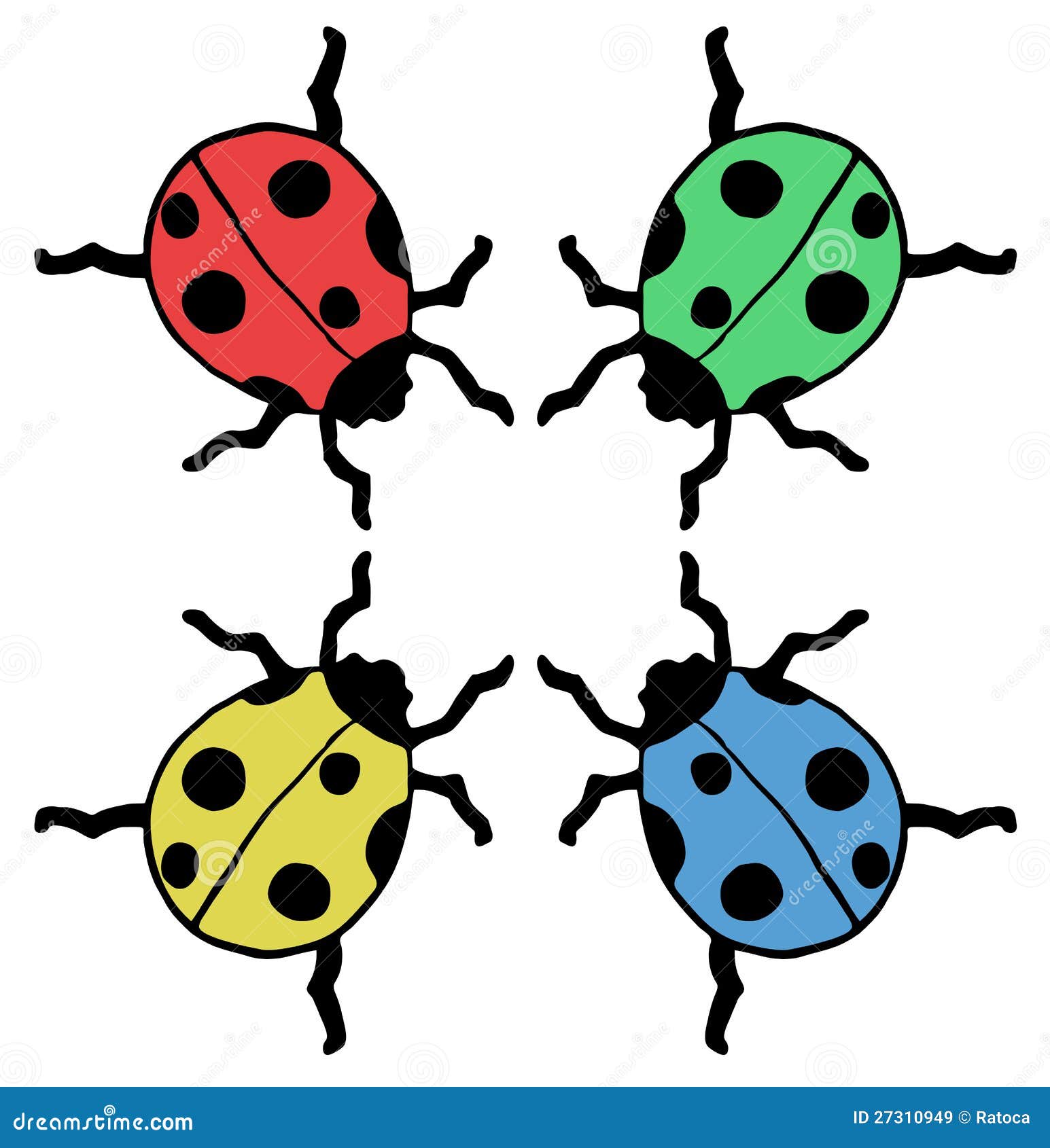 Cartoon ladybug stock vector. Illustration of children - 27310949