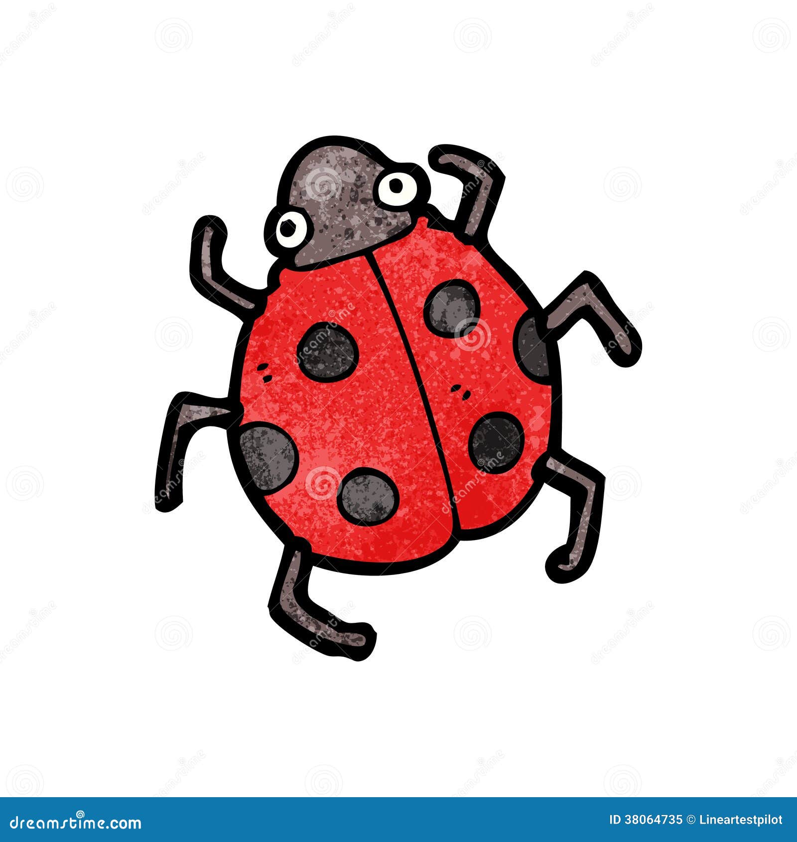 Cartoon ladybug stock vector. Illustration of silly, character - 38064735