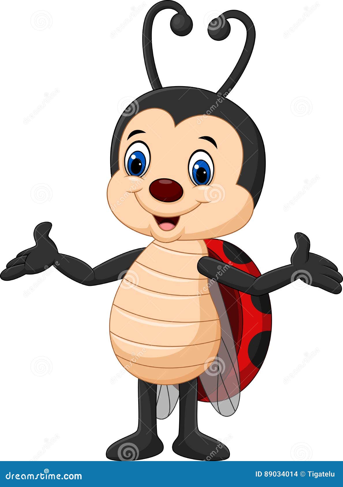 Cartoon Ladybug. Math Activity Worksheet. Multiplication Table. Color ...