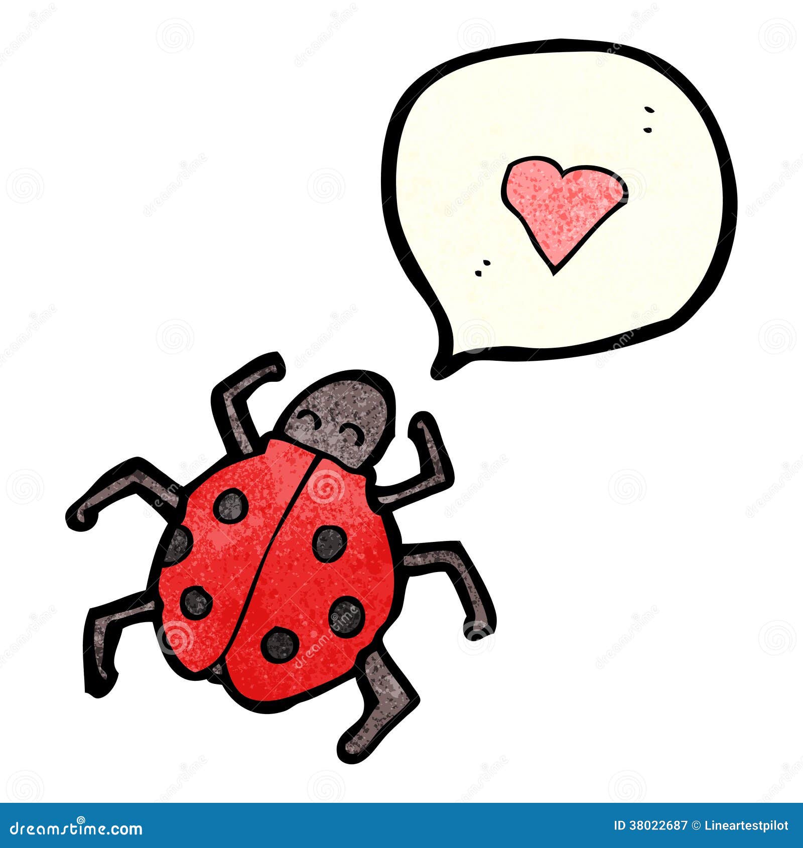 Cartoon ladybug stock vector. Illustration of raster - 38022687