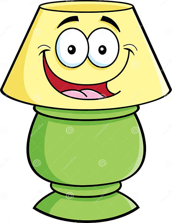 Cartoon lamp stock vector. Illustration of shade, humorous - 27425828