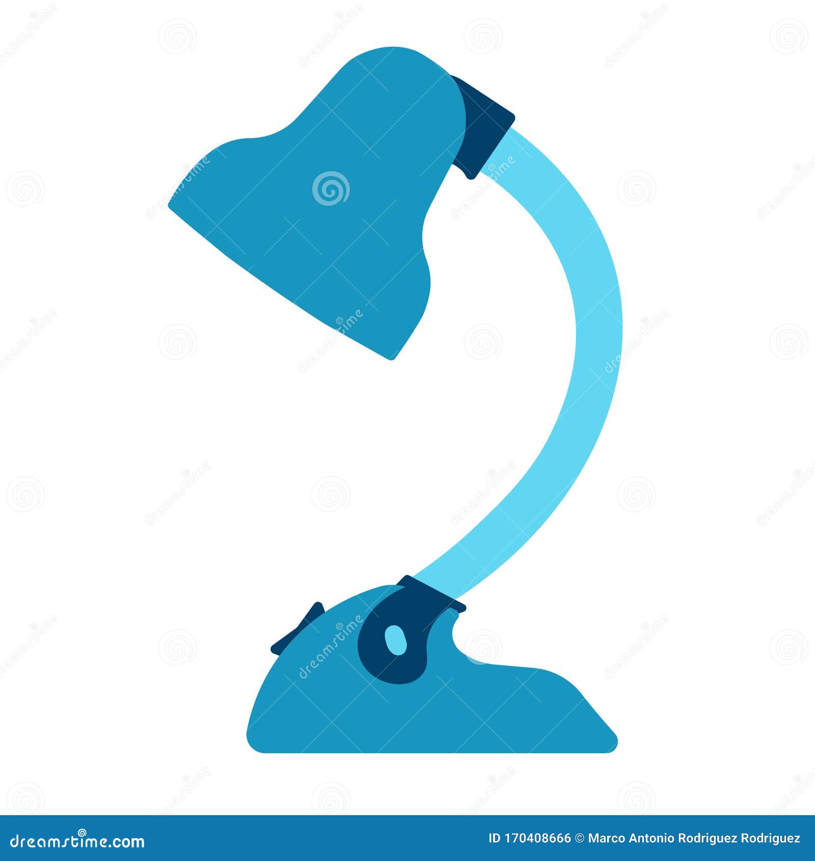 Cartoon Lamp Isolated on White Background Stock Illustration ...