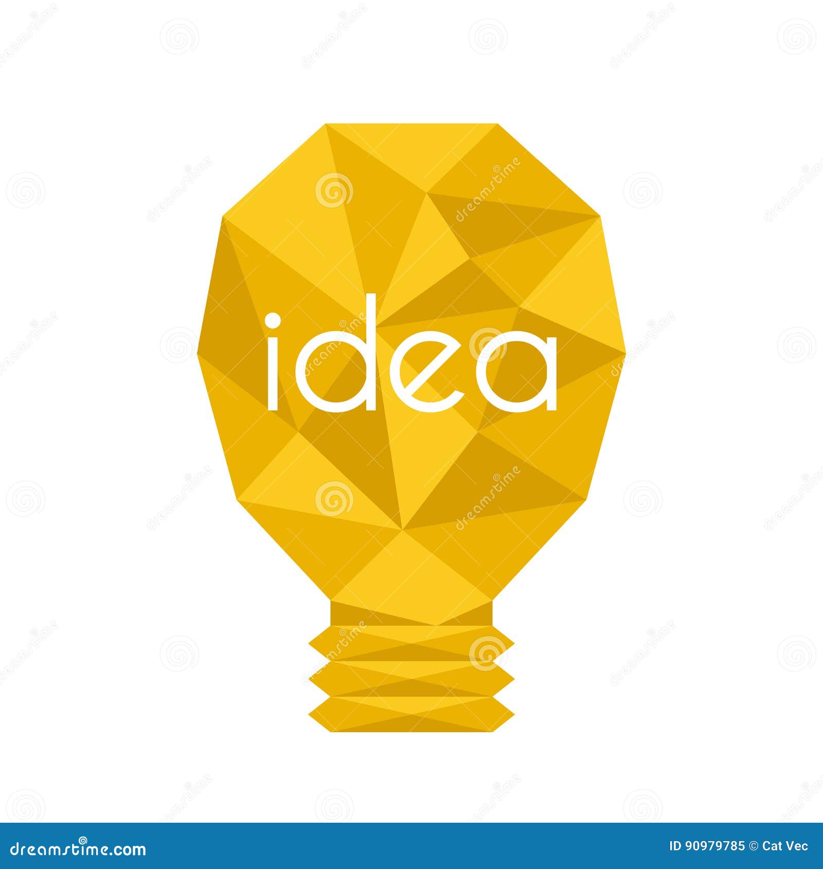 Cartoon Lamp Light Bulb Design Flat Vector Illustration Electric Idea ...