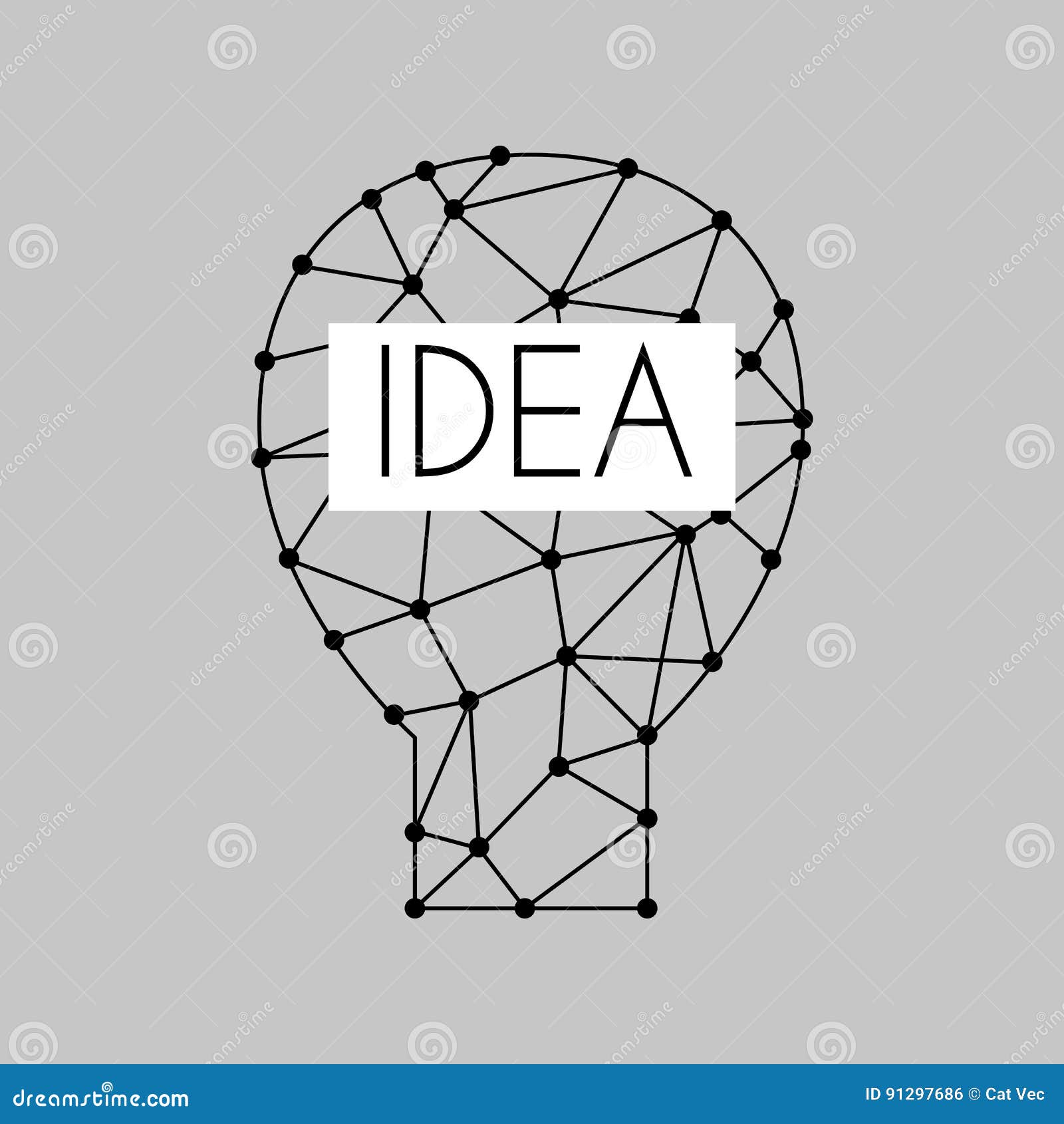Cartoon Lamp Light Bulb Design Flat Vector Illustration Electric Idea ...