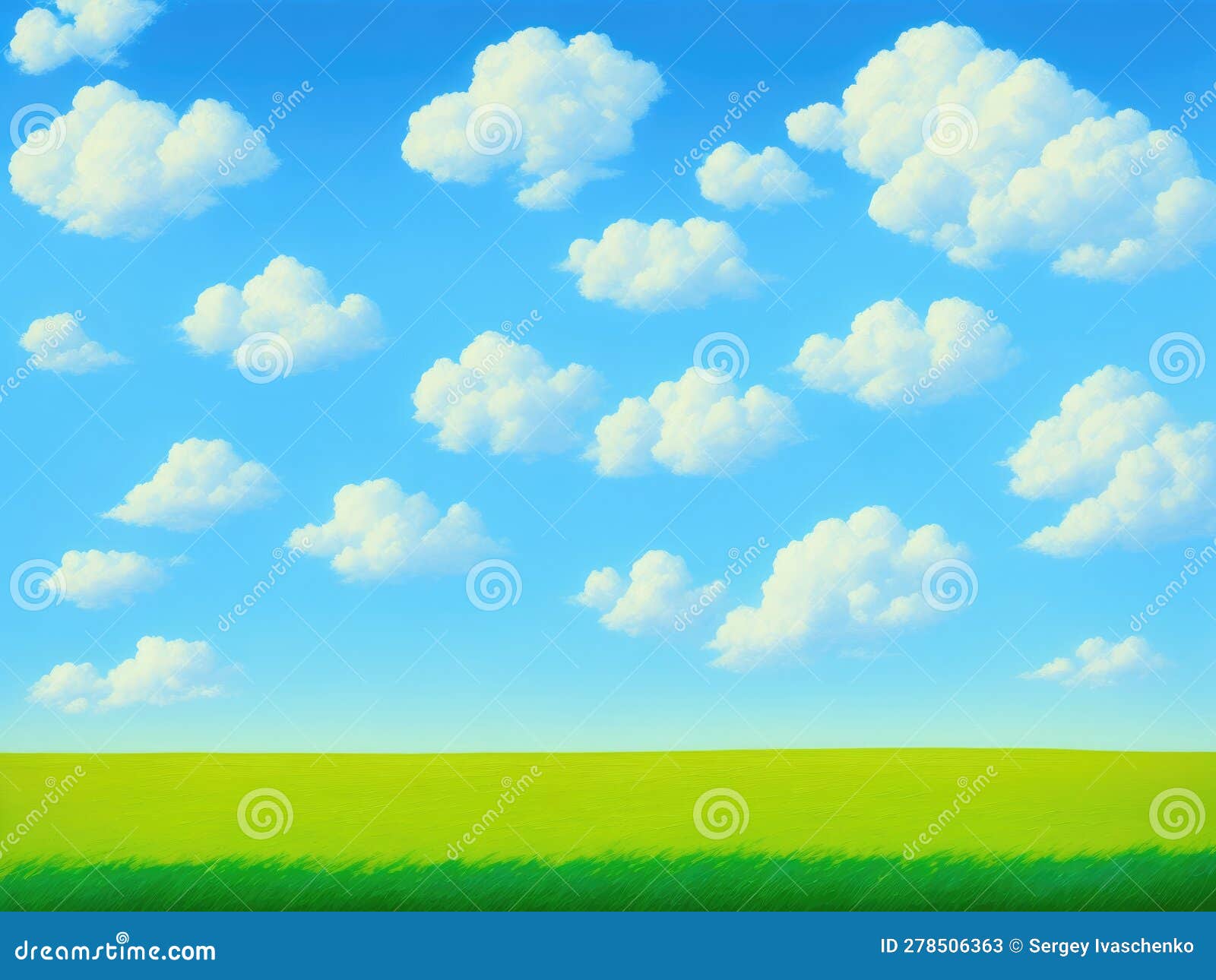 Cartoon Landscape, Illustration. Stock Illustration - Illustration of ...