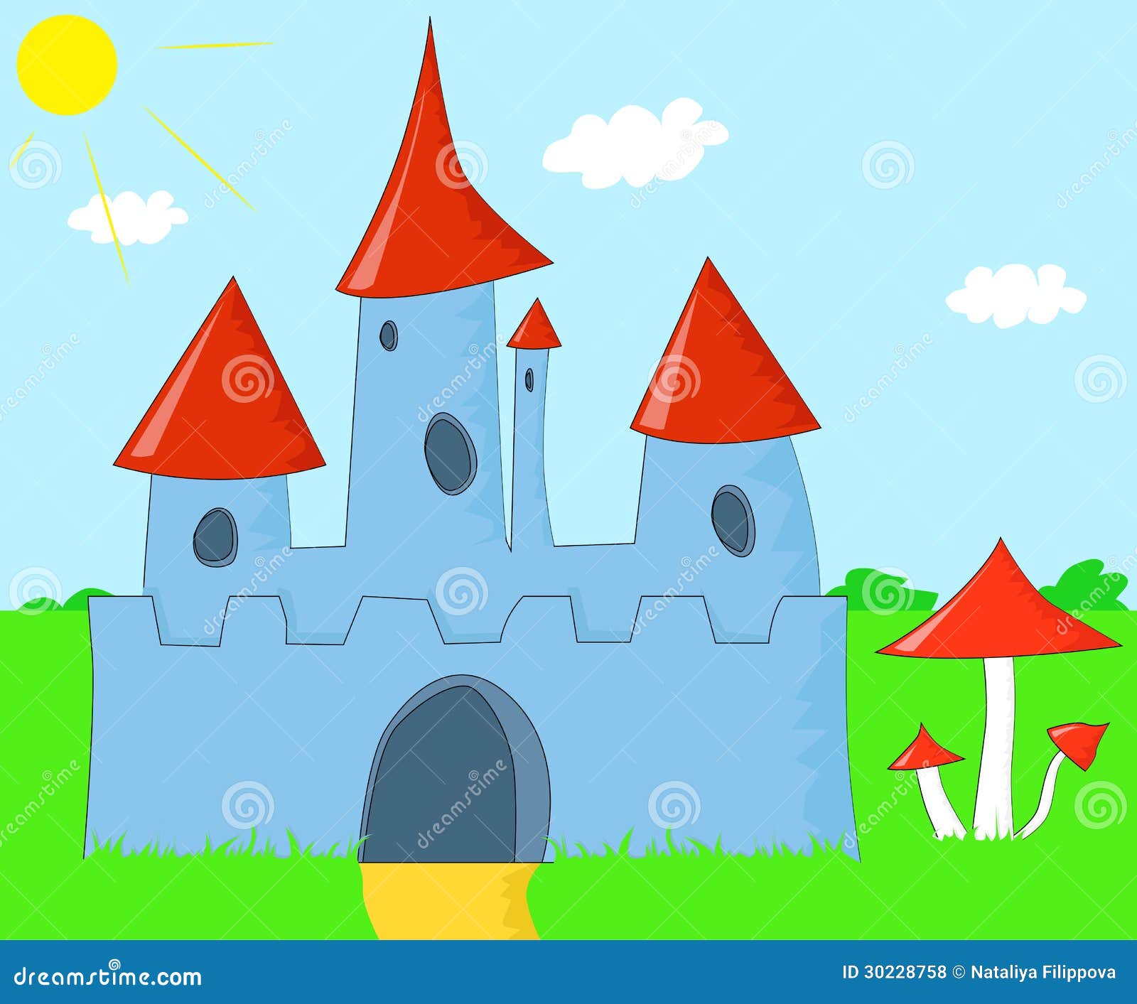 The Magic Castle stock vector. Illustration of green - 30228758