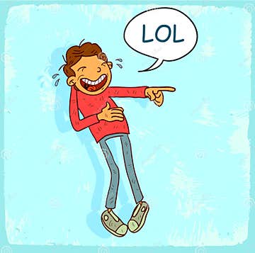 Cartoon Laugh Illustration, Vector Icon Stock Vector - Illustration of ...