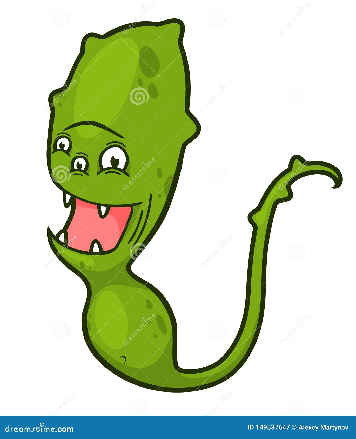 Green Laughing Frog Amfibian Animal Cartoon Character Vector ...