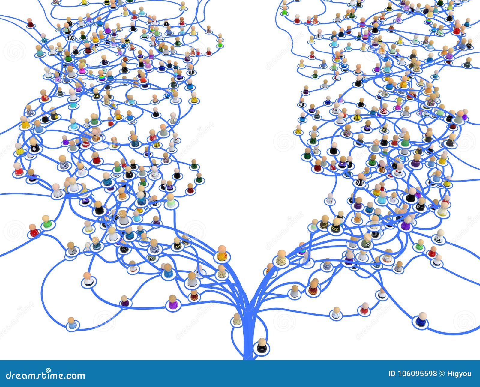 Cartoon Layered Network Split Stock Illustration - Illustration of ...