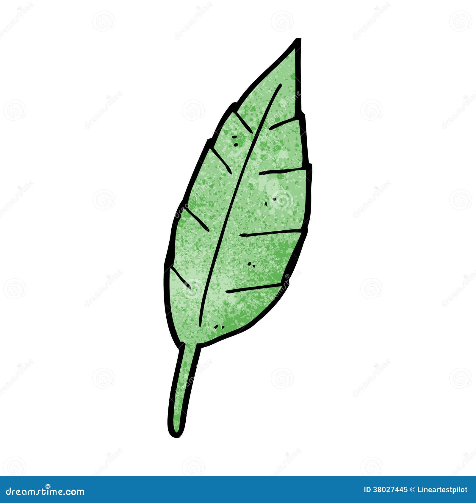 Cartoon leaf stock vector. Illustration of retro, funny - 38027445