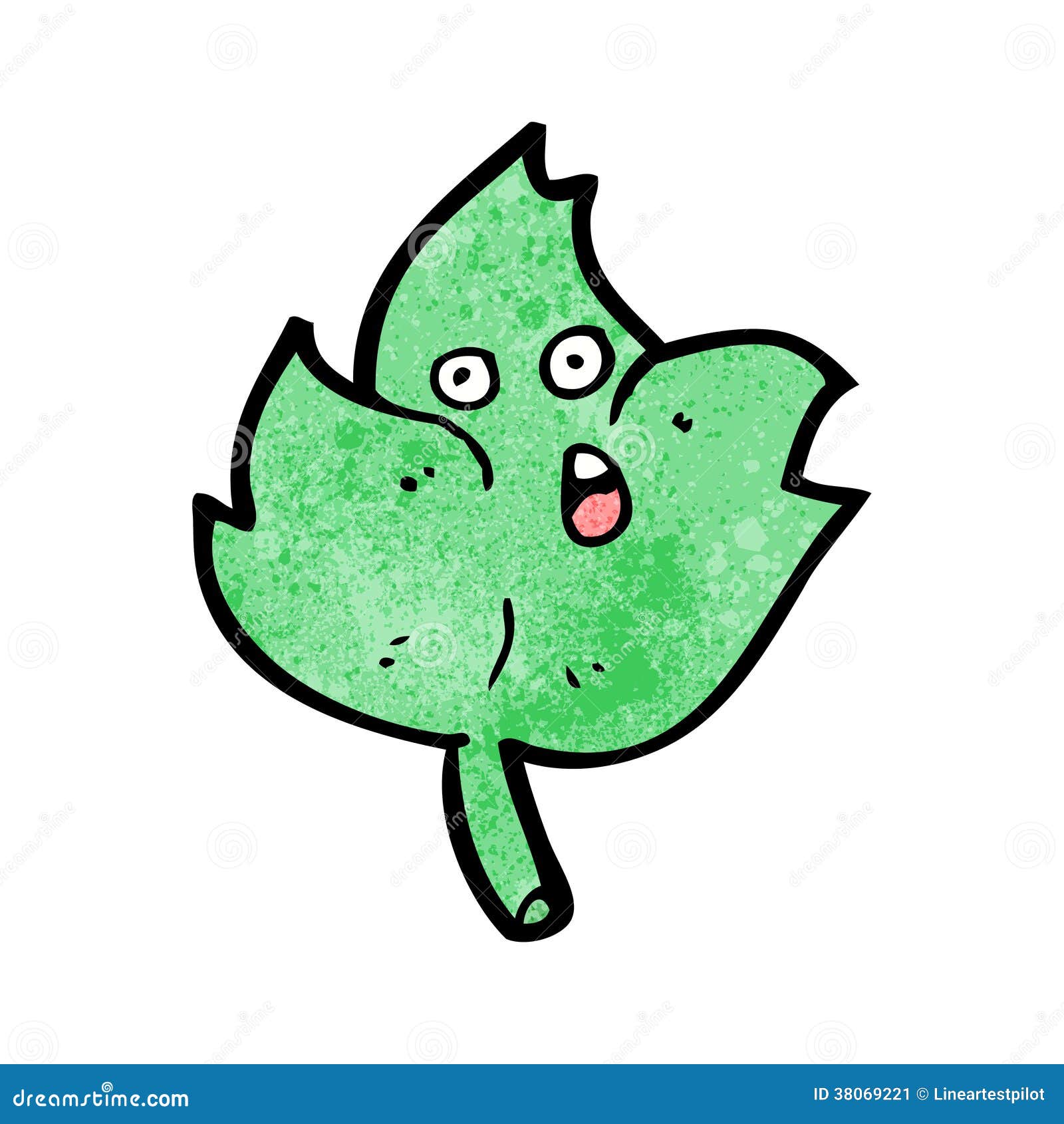 Cartoon leaf stock vector. Illustration of cute, character - 38069221