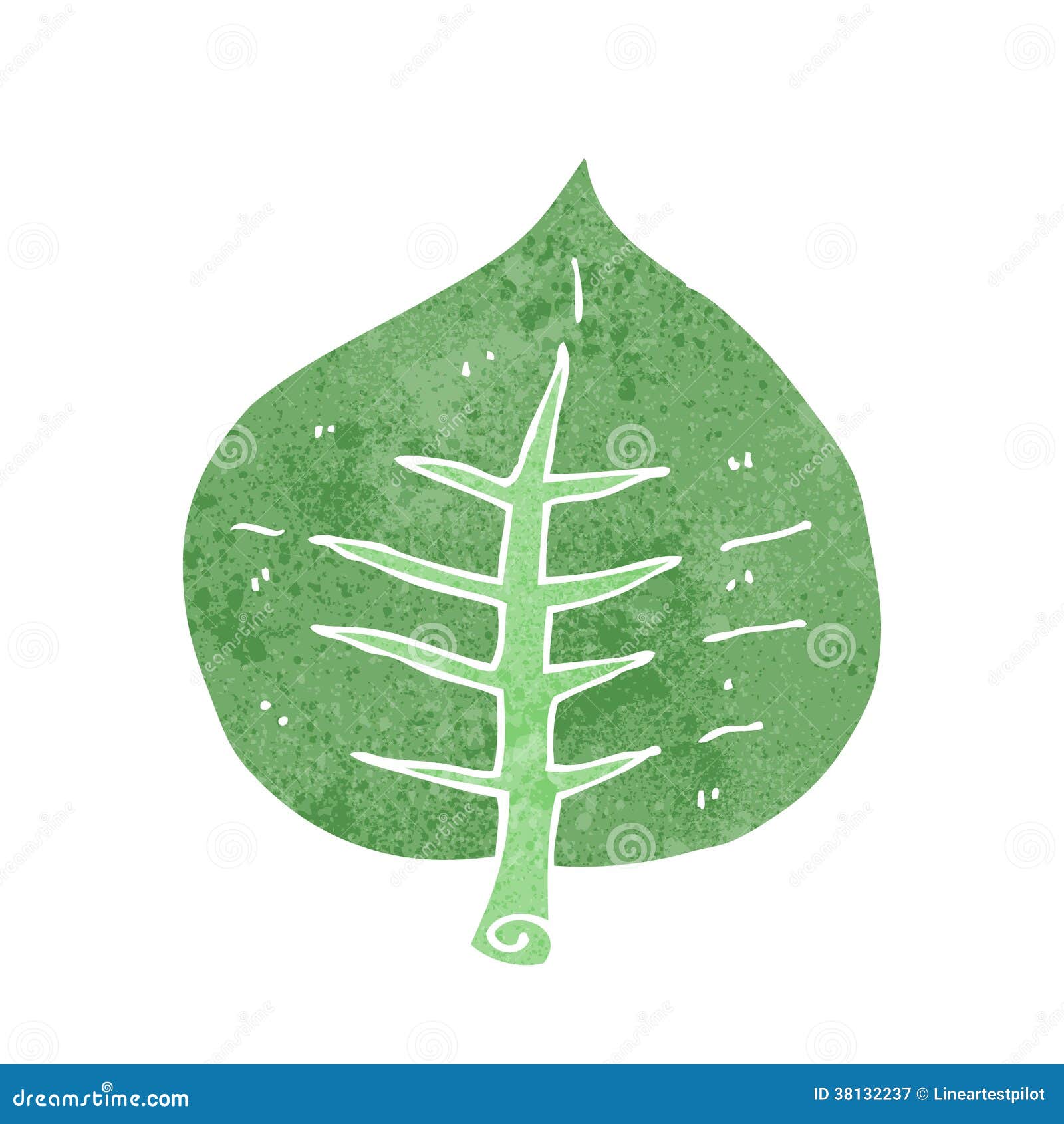 Cartoon leaf stock illustration. Illustration of retro - 38132237