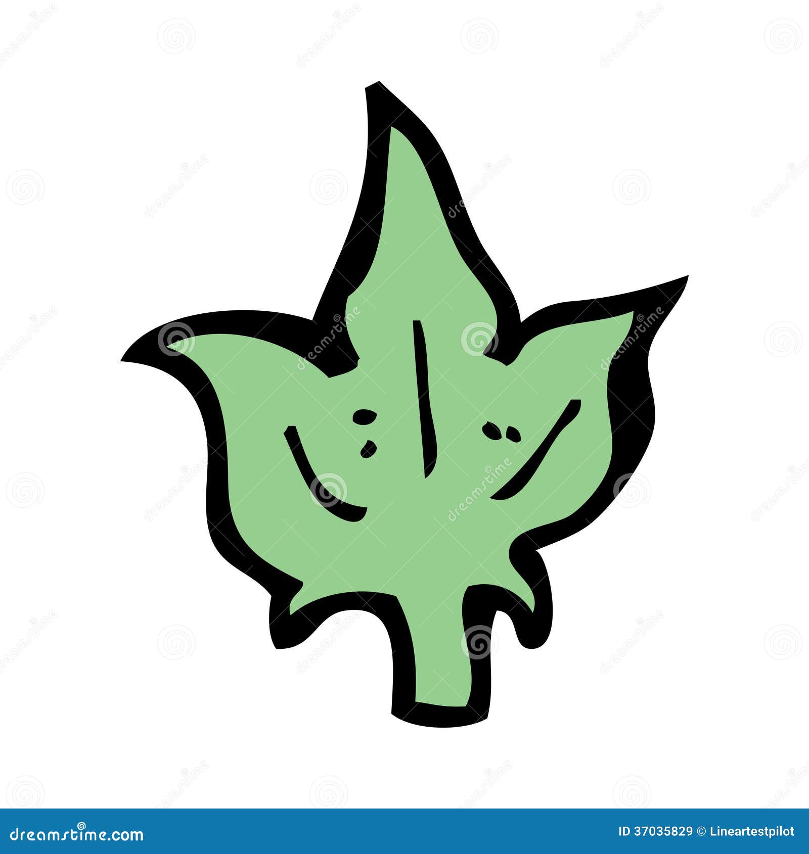 Cartoon leaf symbol stock vector. Illustration of simple - 37035829