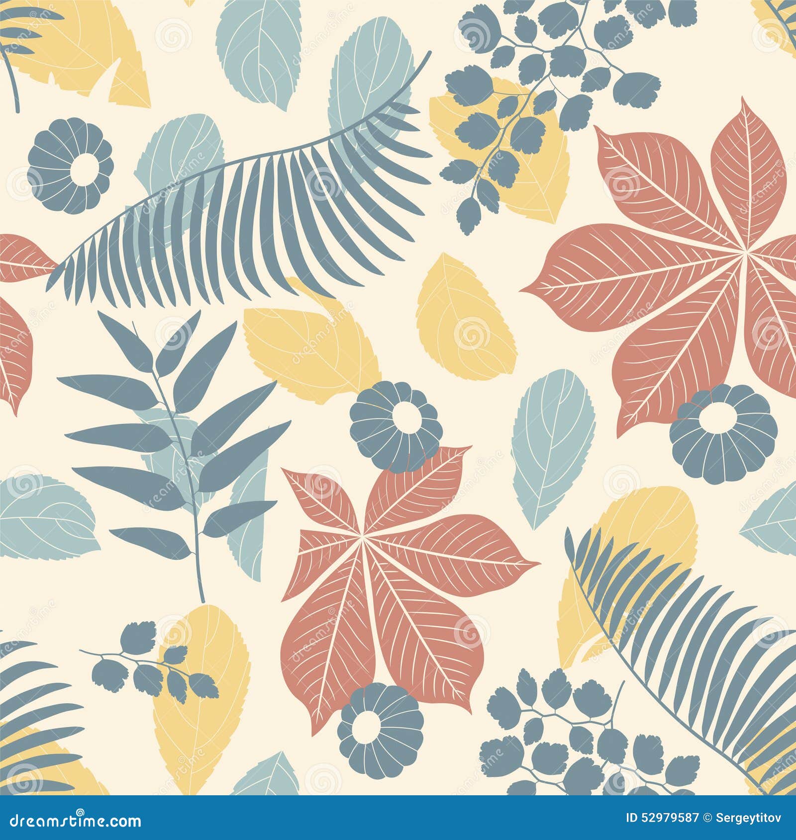 Cartoon leaves stock vector. Illustration of summer, sparse - 52979587