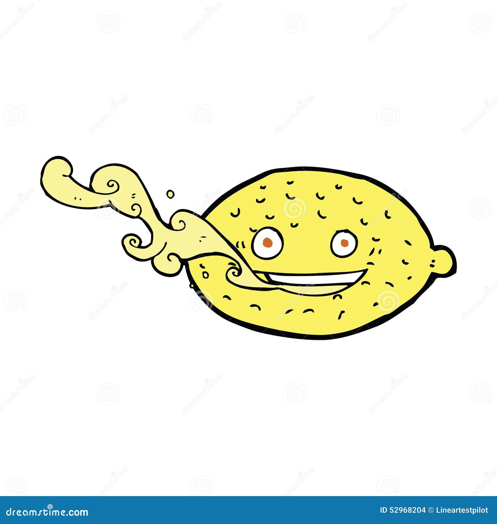 Cartoon lemon stock illustration. Illustration of hand - 52968204
