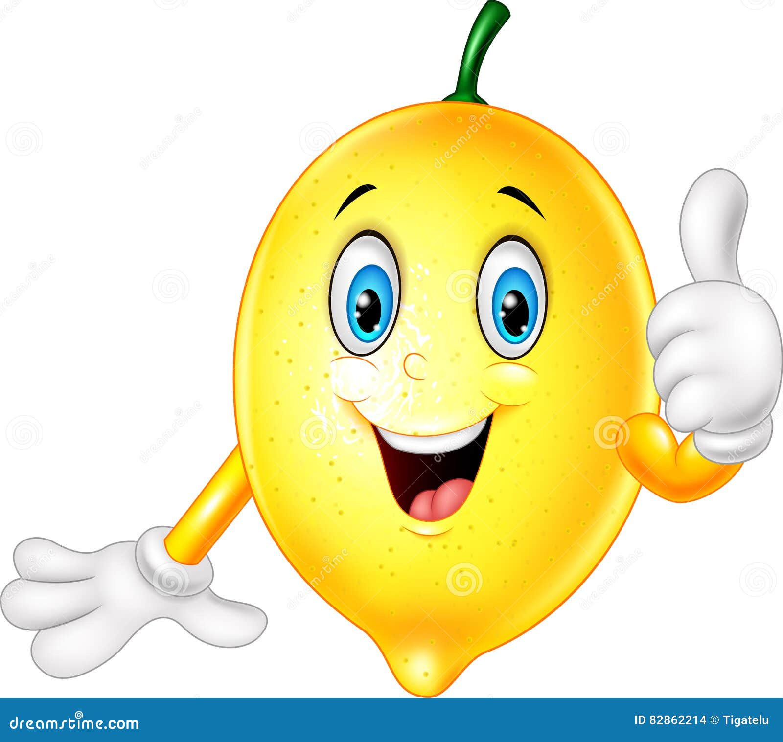 Cartoon Lemon.Vector Fruit Cartoon. | CartoonDealer.com #110748286