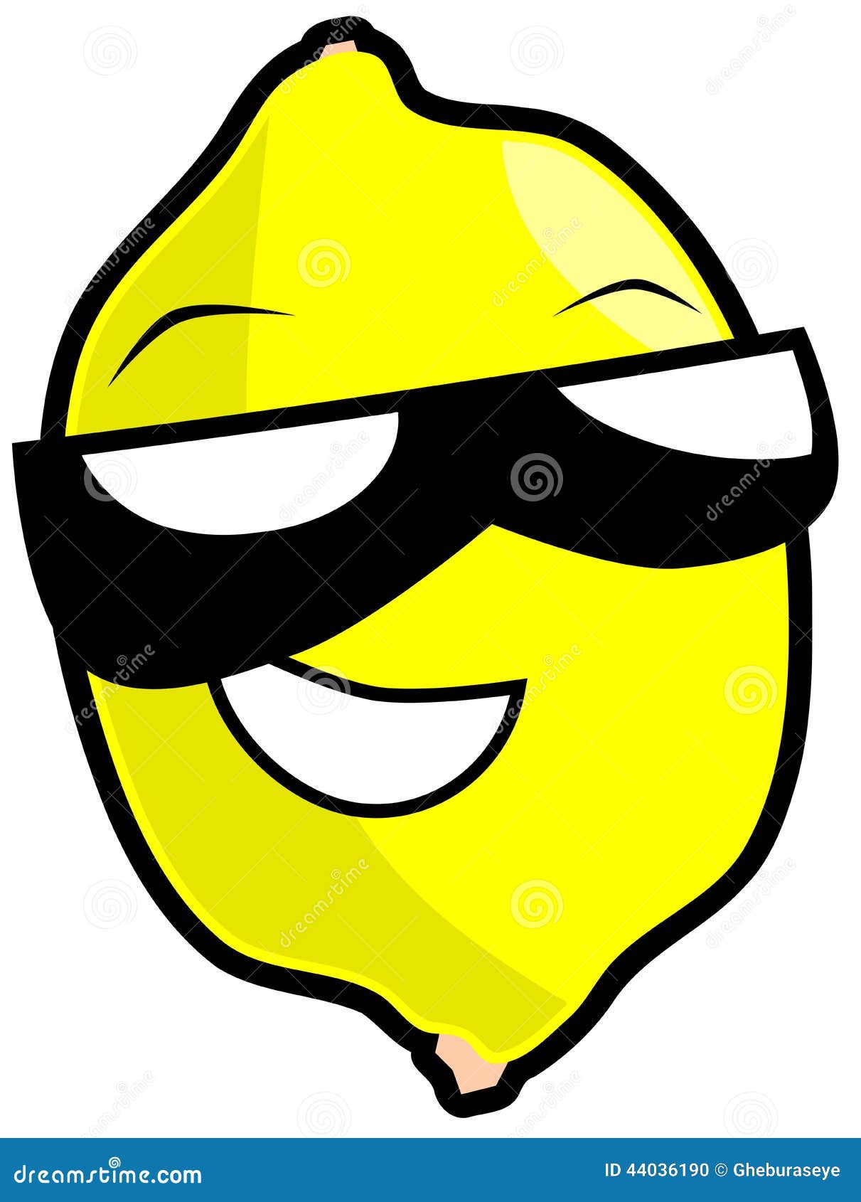 Cartoon Lemon Isolated Illustration Stock Illustration - Illustration ...