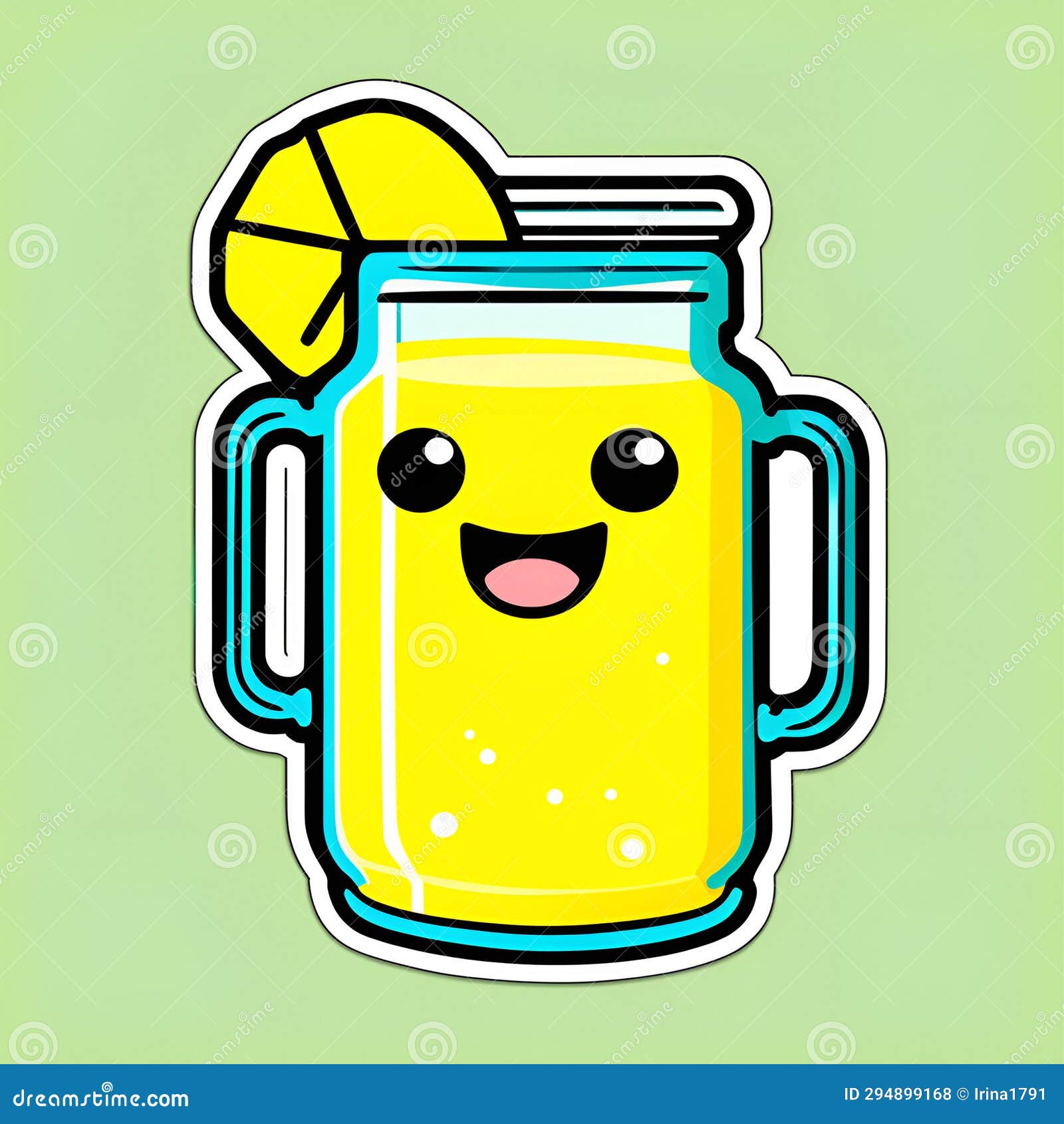 Cartoon Lemonade. Plastic Bottles With Fresh Soda, Fruit And Cola ...