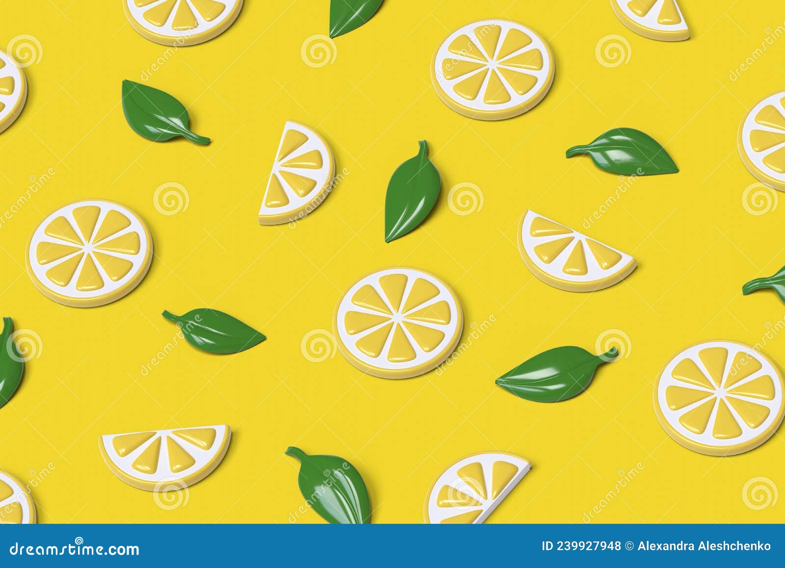 Cartoon Lemons Pattern Background. Stock Illustration - Illustration of ...