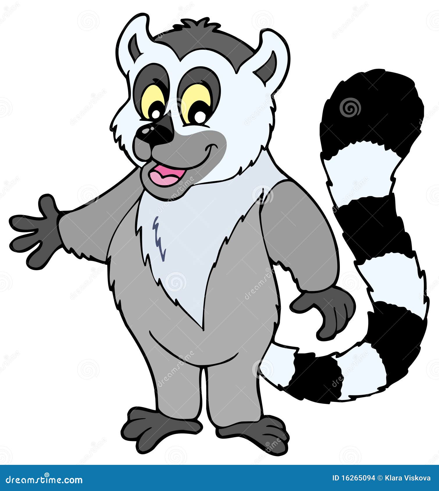 Cute Lemur Cartoon Vector Illustration | CartoonDealer.com #70796300