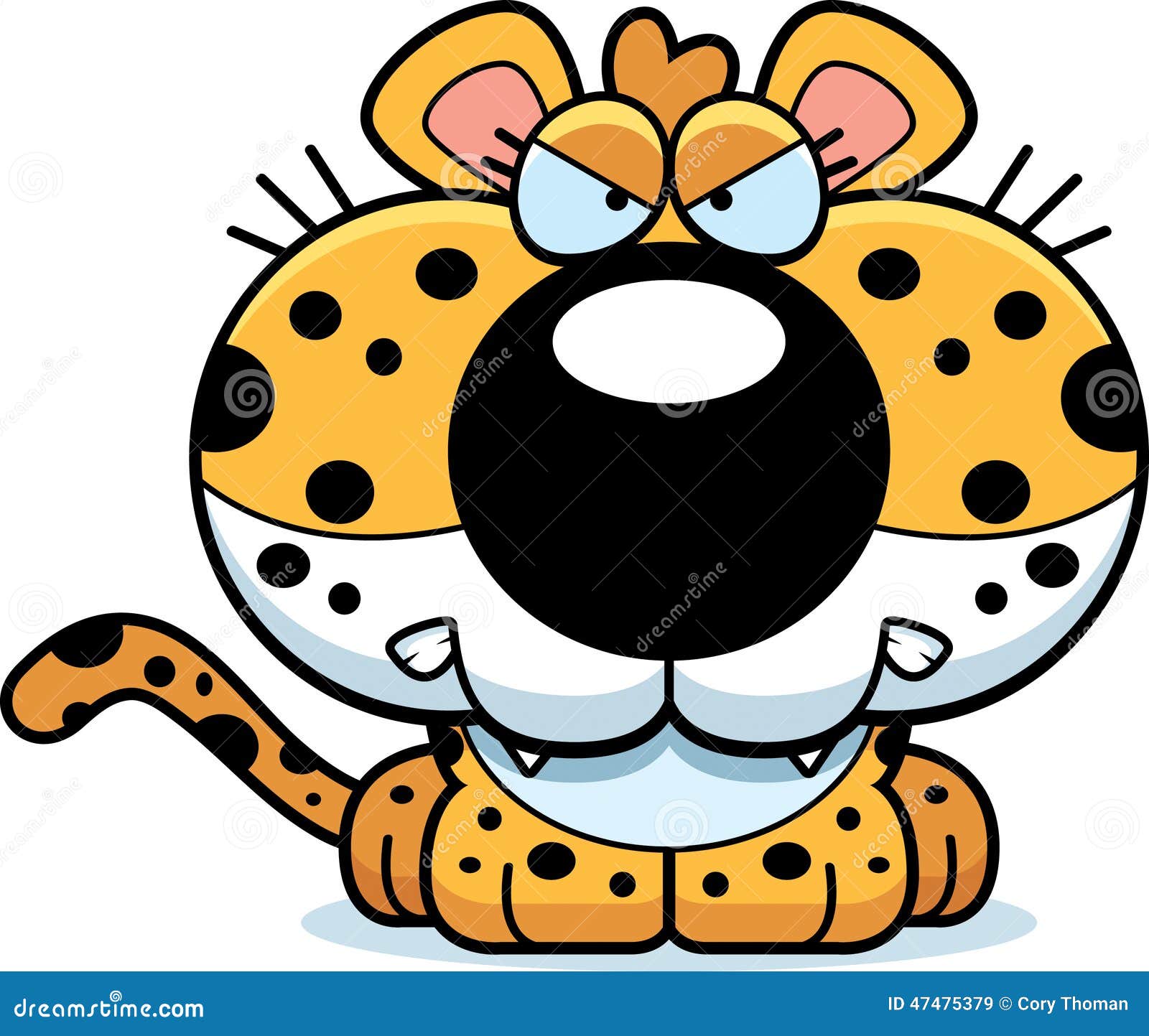 Cartoon Leopard Angry stock vector. Illustration of young - 47475379