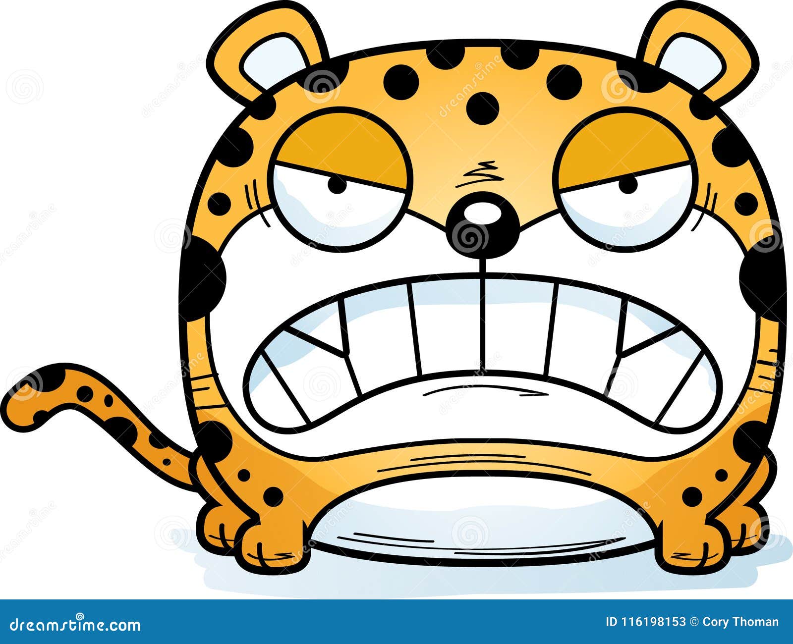 Cartoon Leopard Angry stock vector. Illustration of baby - 116198153