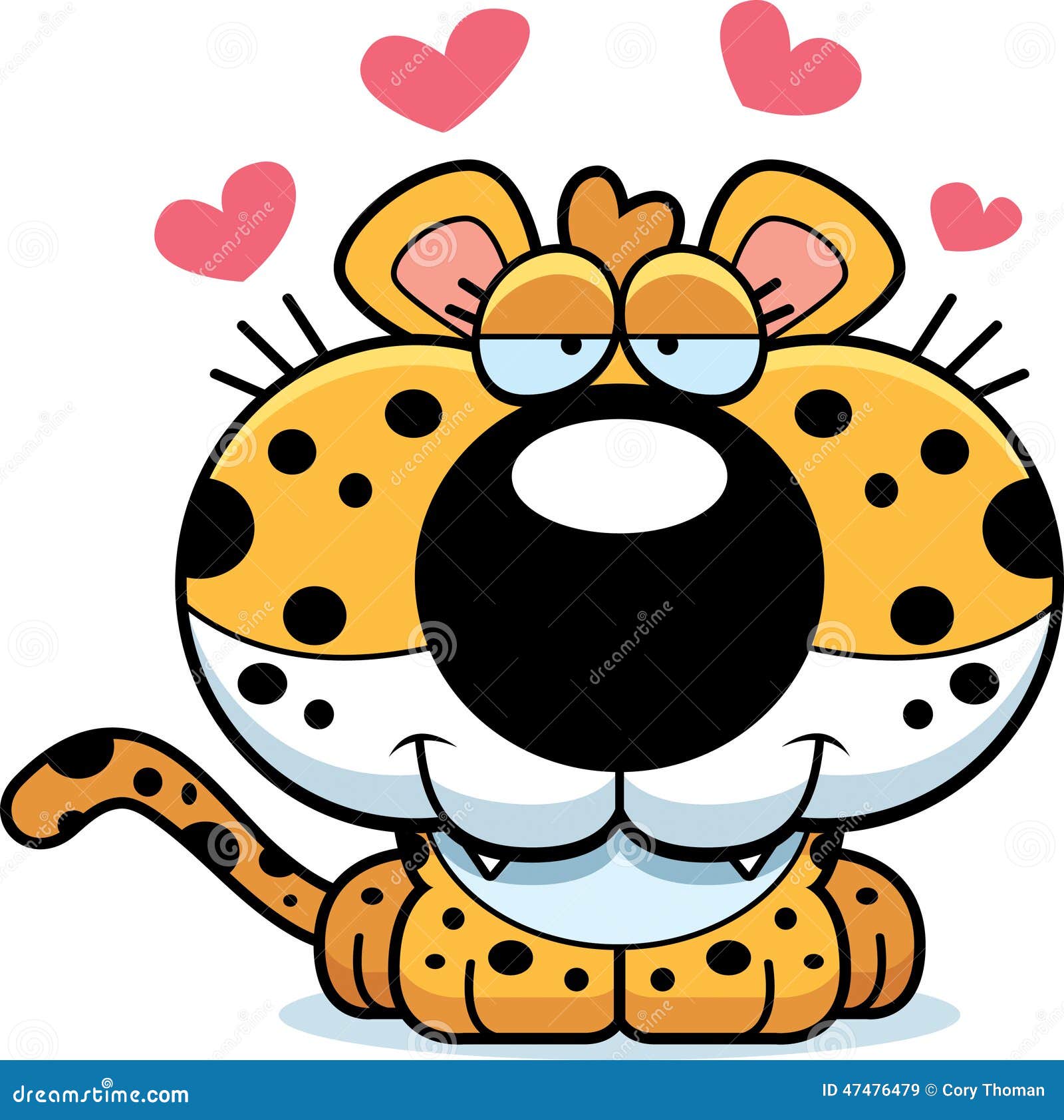 Cartoon Leopard Love stock vector. Illustration of love - 47476479