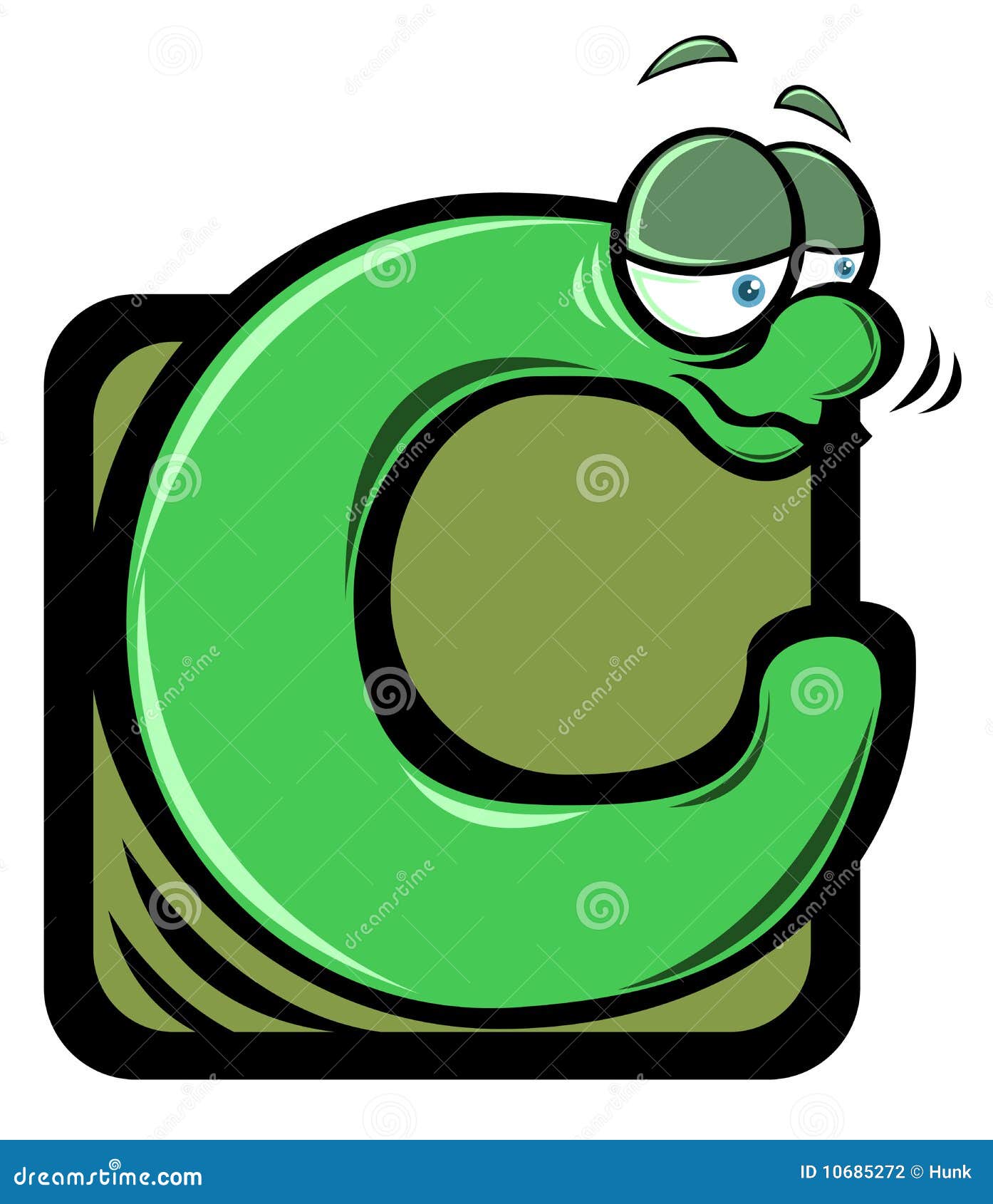 Cartoon letter stock vector. Illustration of comic, face - 10685272