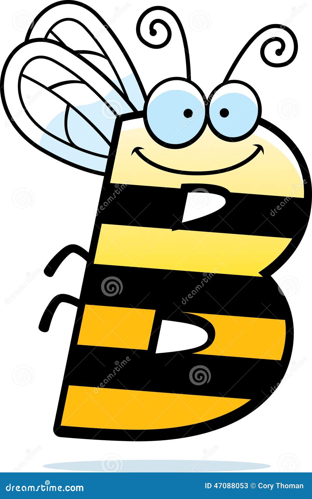 Cartoon Letter B Bug stock vector. Illustration of graphic - 47088053
