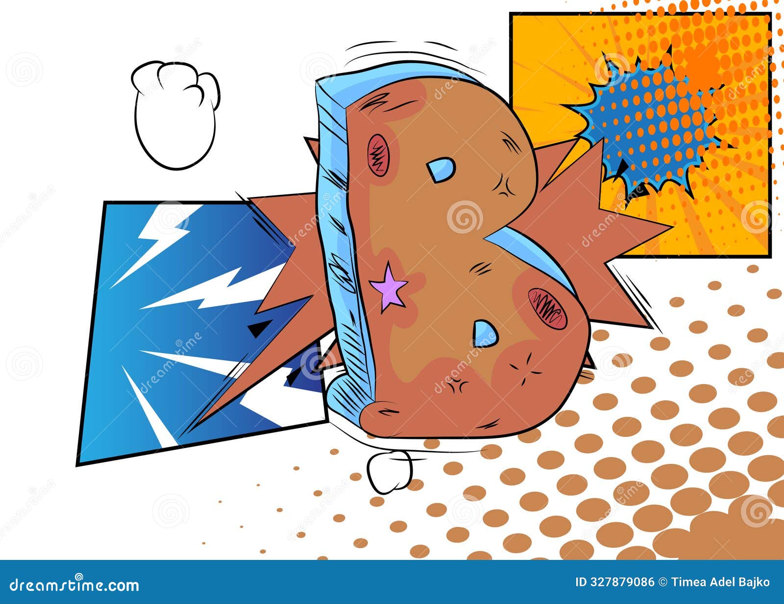 Cartoon Letter B, Comic Book Alphabet. Retro Vector Comics Pop Art ...