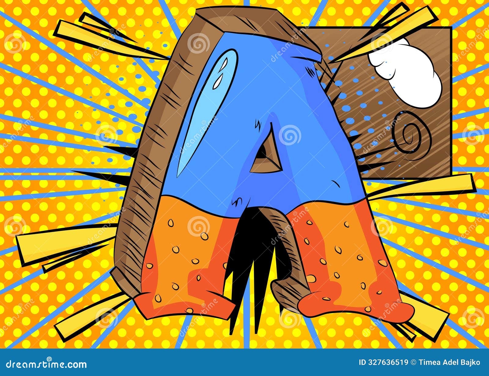 Cartoon Letter a, Comic Book Alphabet. Retro Vector Comics Pop Art ...