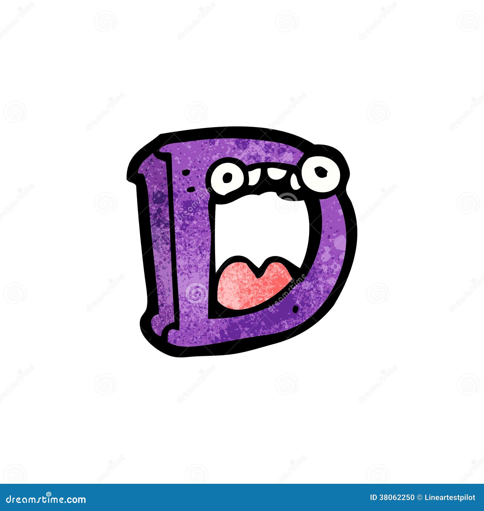 Cartoon letter d stock vector. Illustration of - 38062250