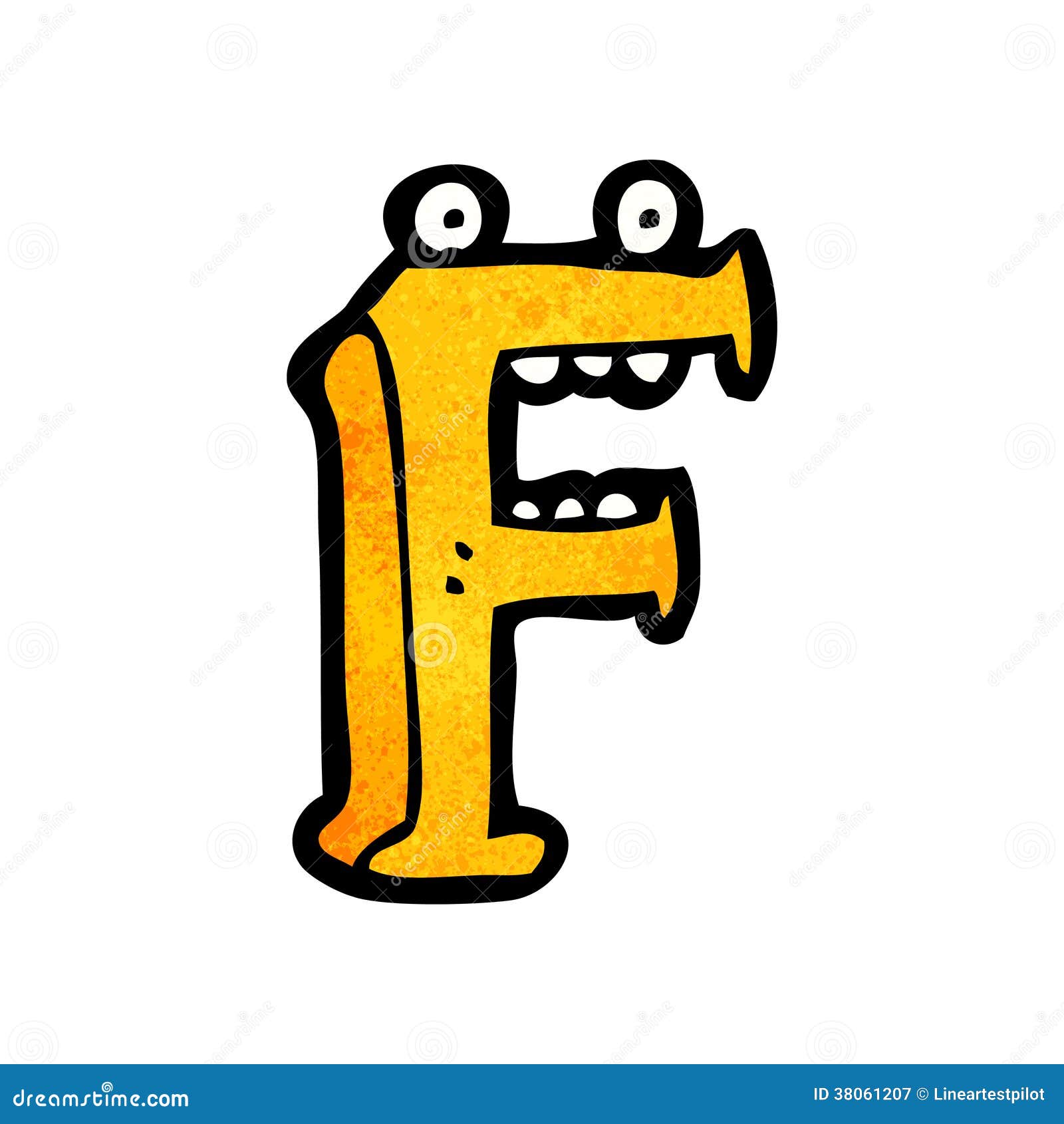 Cartoon letter f stock vector. Illustration of - 38061207