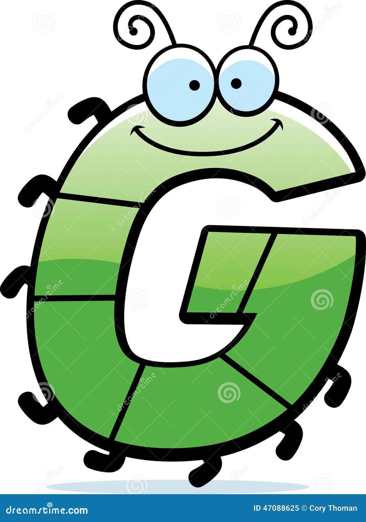 Cartoon Letter G Bug stock vector. Illustration of millipede - 47088625