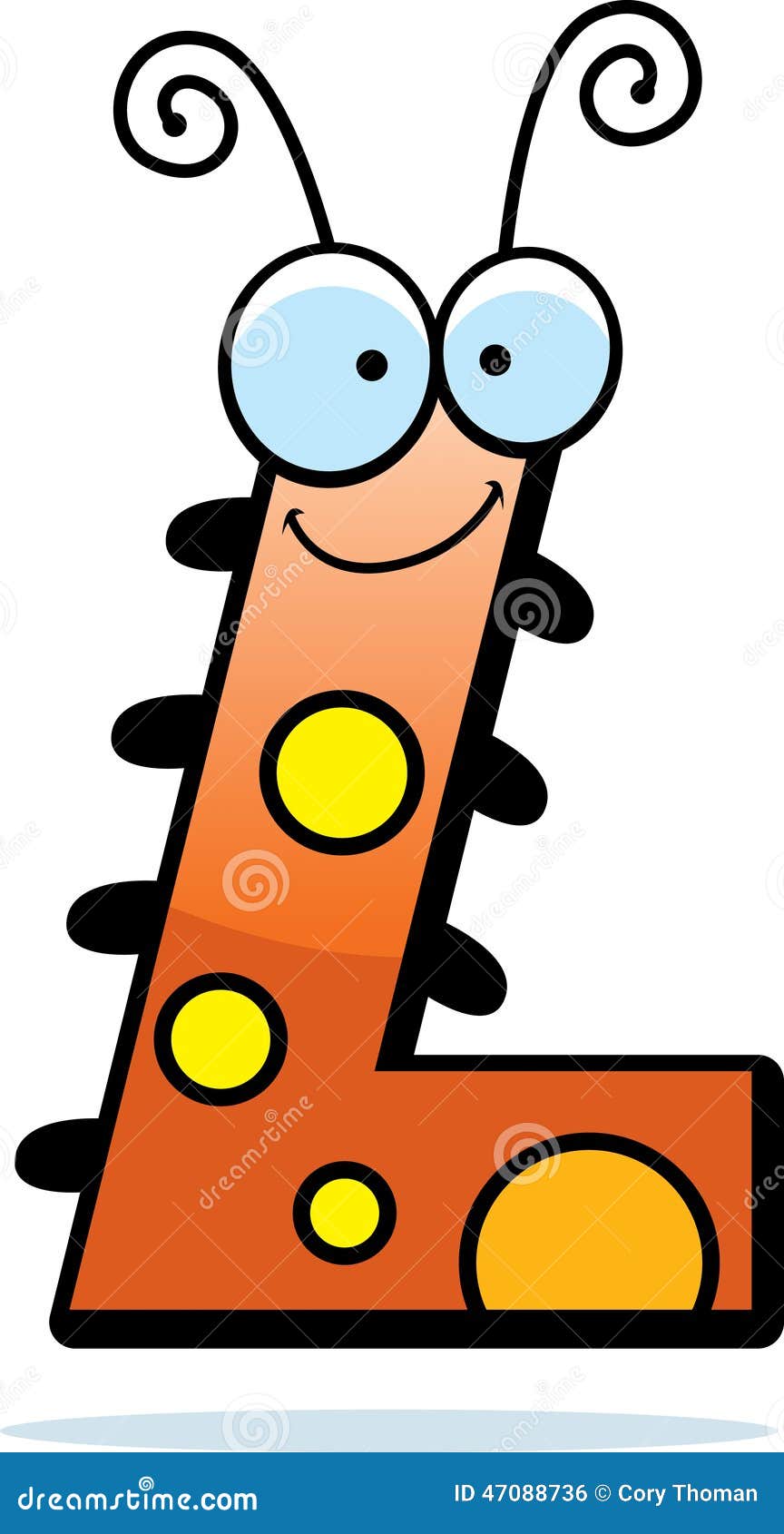 Cartoon Letter L Bug Stock Vector - Image: 47088736