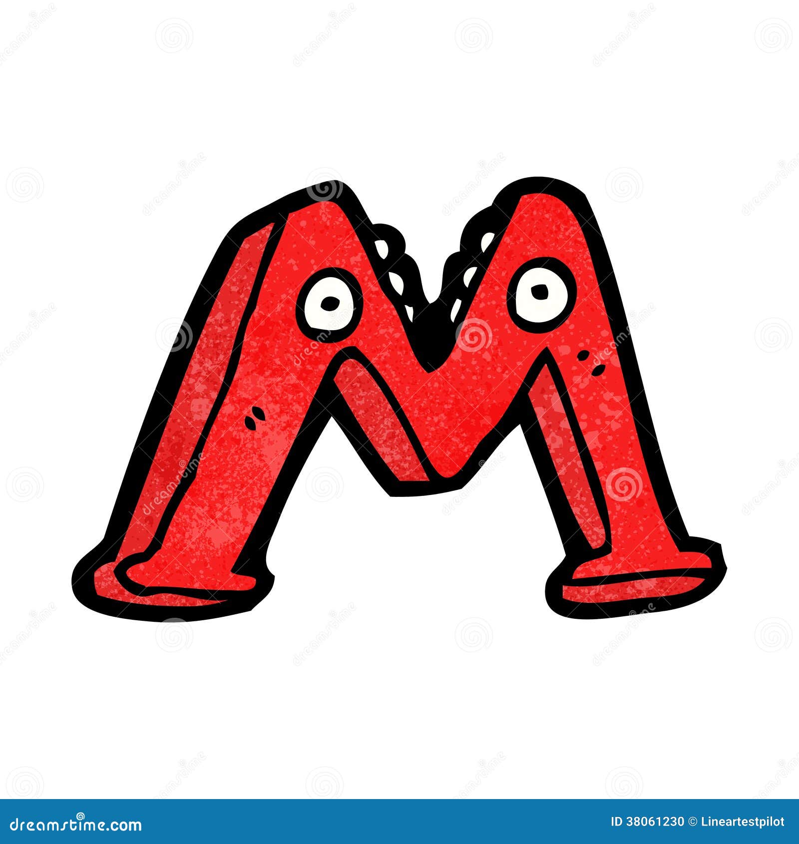 Cartoon letter m stock vector. Illustration of - 38061230