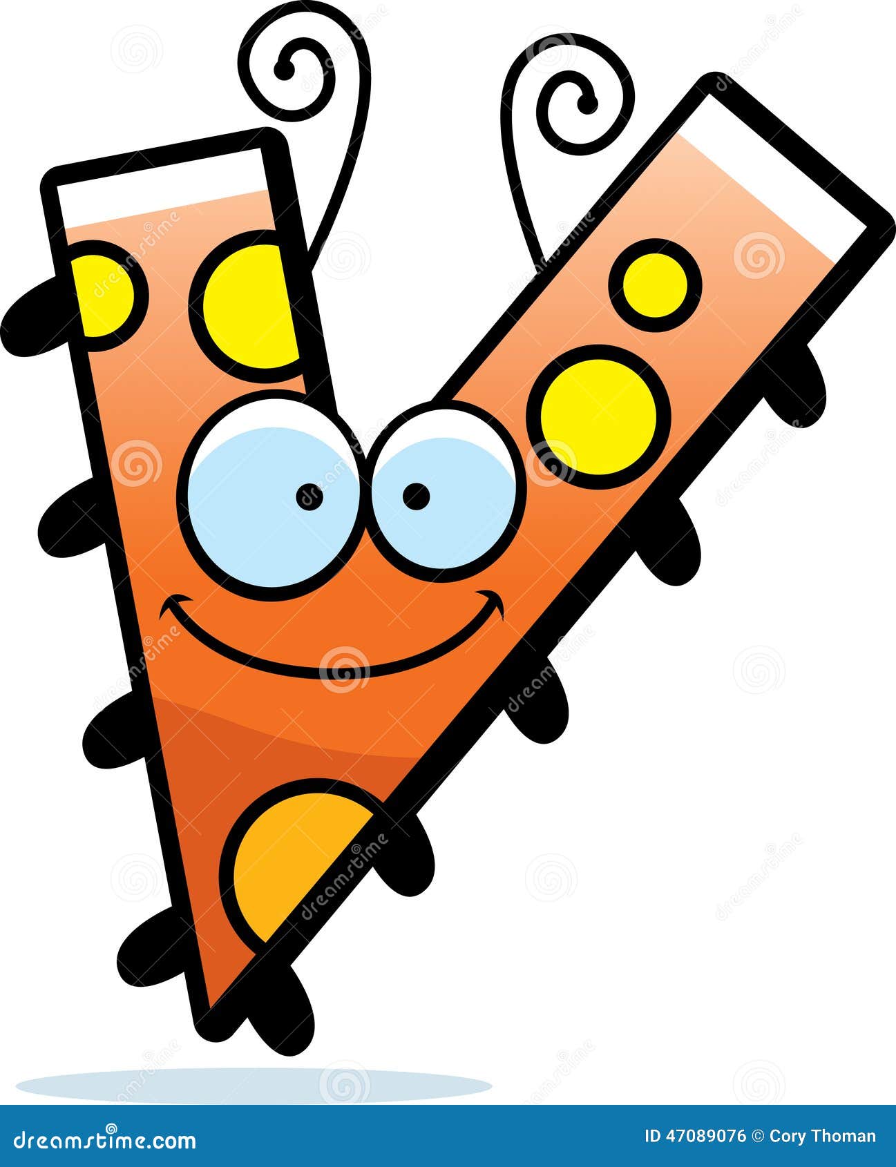 Cartoon Letter V Bug stock vector. Illustration of clipart - 47089076
