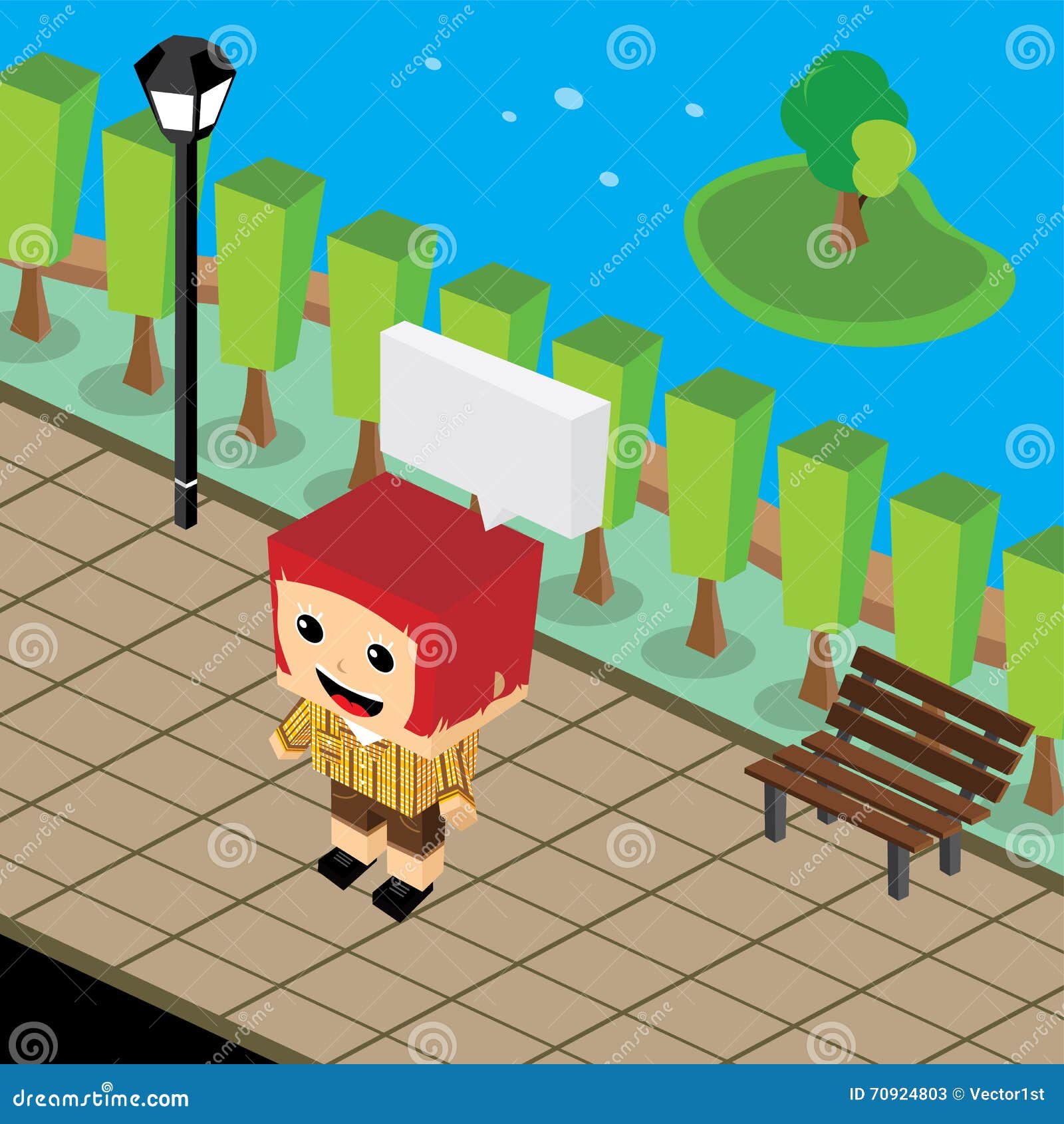 Cartoon Life Isometric Theme Stock Vector - Illustration of creative ...