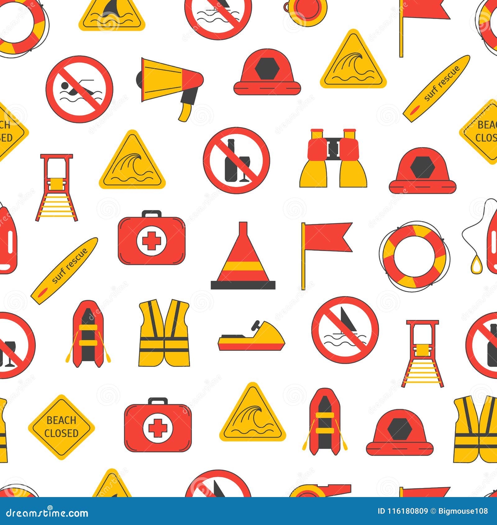 Cartoon Lifeguard Signs Banner Card Circle. Vector | CartoonDealer.com ...