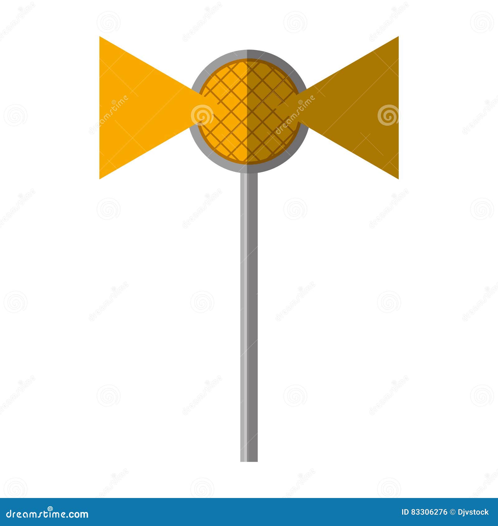 Cartoon Light Alert Mining Caution Sign Stock Illustration ...