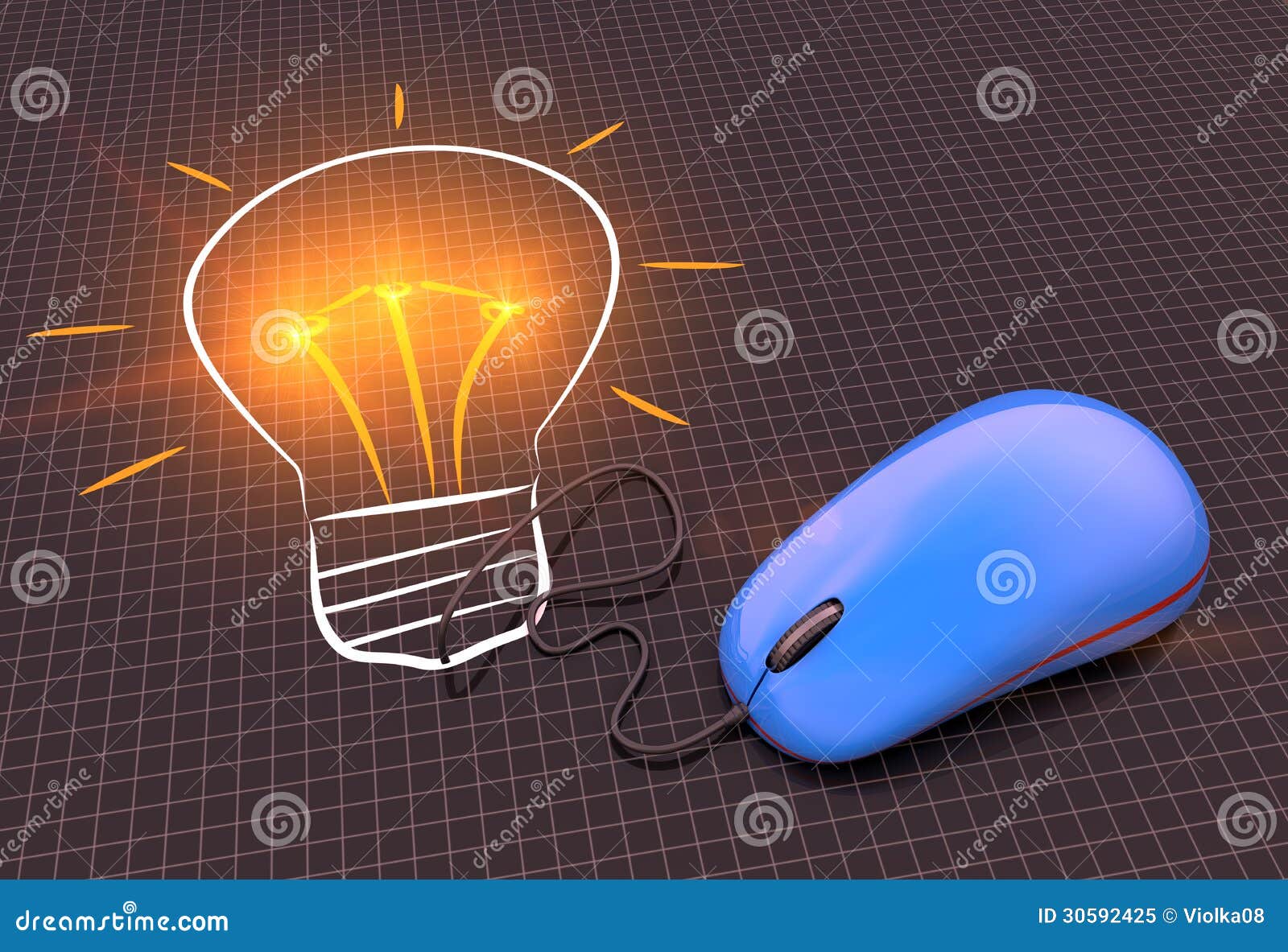 Cartoon light bulb stock image. Image of marketing, diagram - 30592425